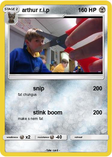 Pokémon arthur r i p - snip - My Pokemon Card