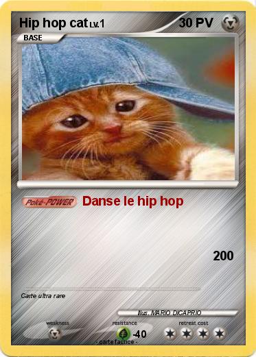 Pokémon Hip hop cat - Danse le hip hop - Ma carte Pokémon