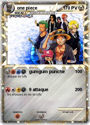 Pokémon one piece 249 249 - gumgum punche - Ma carte Pokémon