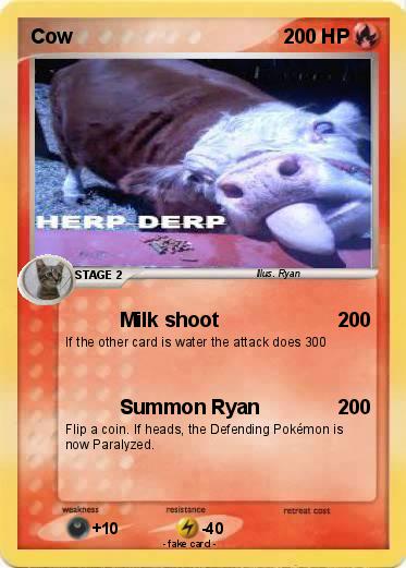 Pokémon Cow 563 563 - Milk shoot - My Pokemon Card
