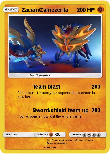 Pokémon Zacian Zamezenta - Team blast - My Pokemon Card