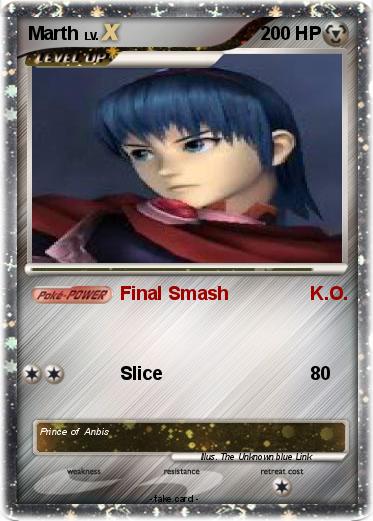 Pokémon Marth 55 55 - Final Smash K.O. - My Pokemon Card