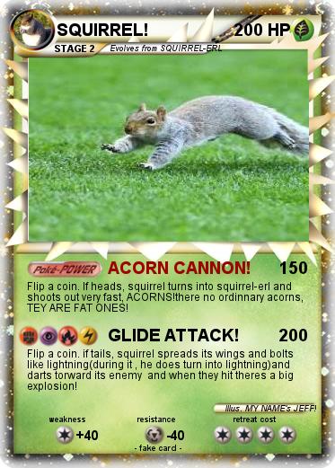 Pokémon SQUIRREL 304 304 - ACORN CANNON! - My Pokemon Card