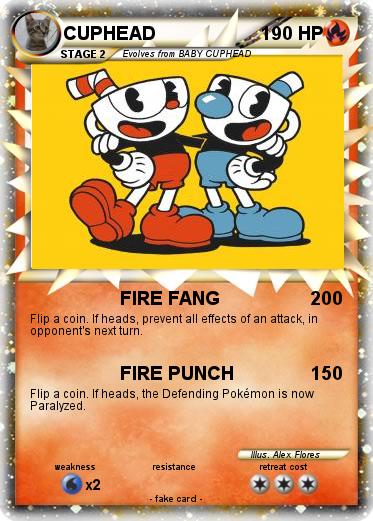 Pokémon CUPHEAD 96 96 - FIRE FANG - My Pokemon Card