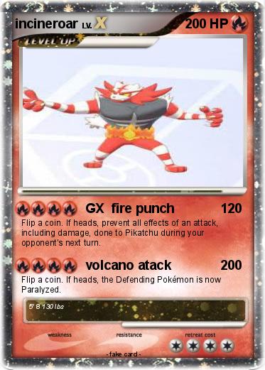Pokémon incineroar 195 195 - GX fire punch - My Pokemon Card