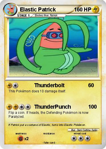 Pokémon Elastic Patrick - Thunderbolt - My Pokemon Card