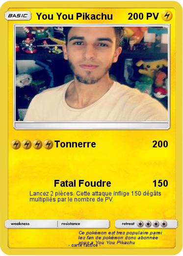Pokémon You You Pikachu - Tonnerre - Ma carte Pokémon