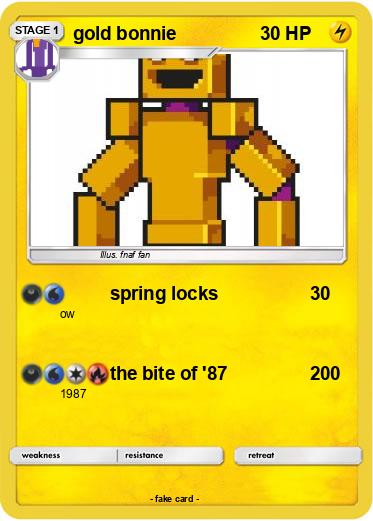 Pokémon gold bonnie 3 3 - spring locks - My Pokemon Card