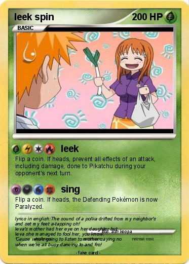 Pokémon leek spin 1 1 - leek - My Pokemon Card