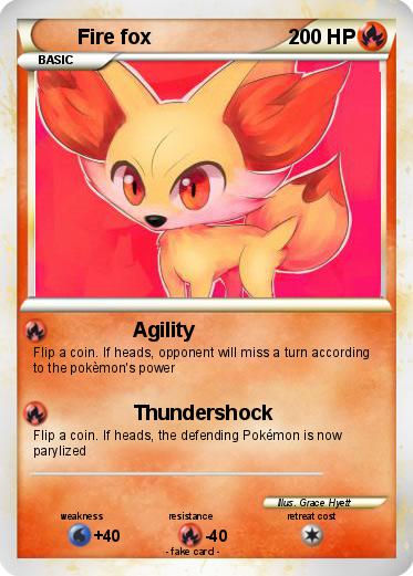 Pokémon Fire fox 93 93 - Agility - My Pokemon Card