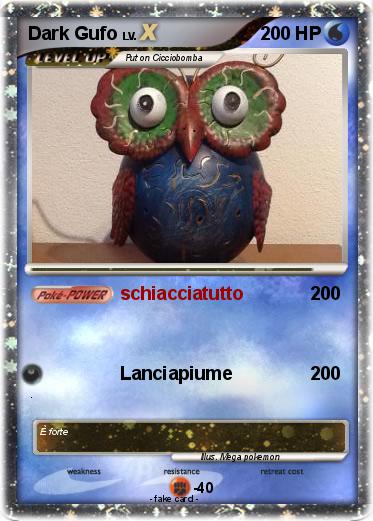 Pokémon Dark Gufo - schiacciatutto - My Pokemon Card