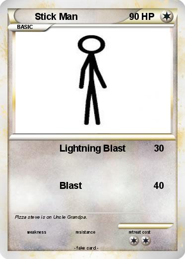 Pokémon Stick Man 108 108 - Lightning Blast - My Pokemon Card
