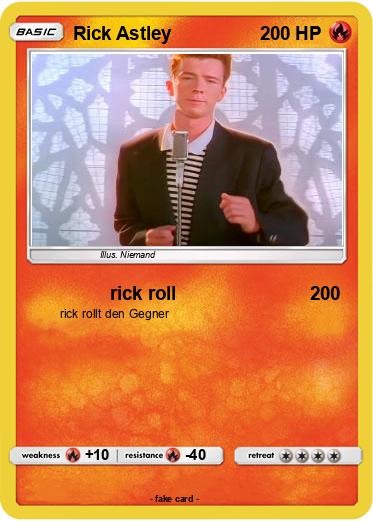 Pokémon Rick Astley 478 478 - rick roll - My Pokemon Card