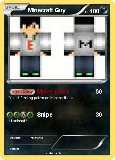 Pokémon Minecraft Guy 39 39 - Melee Atack - My Pokemon Card
