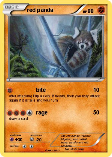 Pokémon red panda 58 58 - bite - My Pokemon Card
