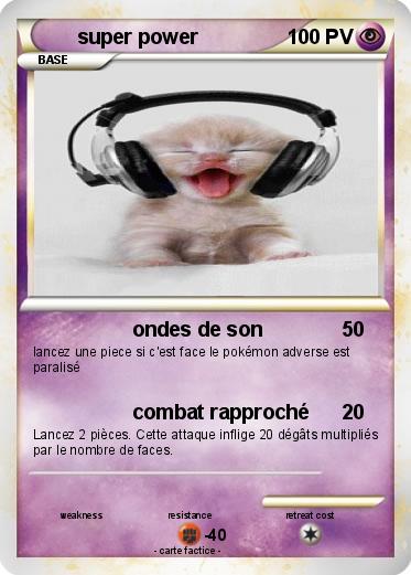 Pokémon super power 3 3 - ondes de son - Ma carte Pokémon