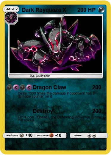 Pokémon Dark Rayquaza X 1 1 - Dragon Claw - My Pokemon Card