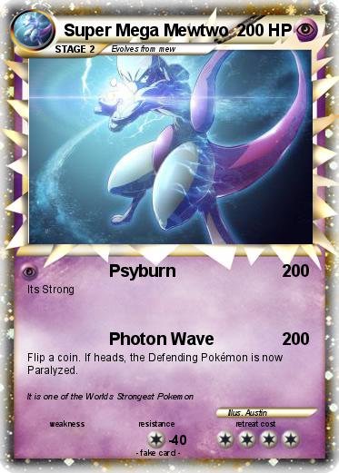 Pokémon Super Mega Mewtwo 2 2 - Psyburn - My Pokemon Card