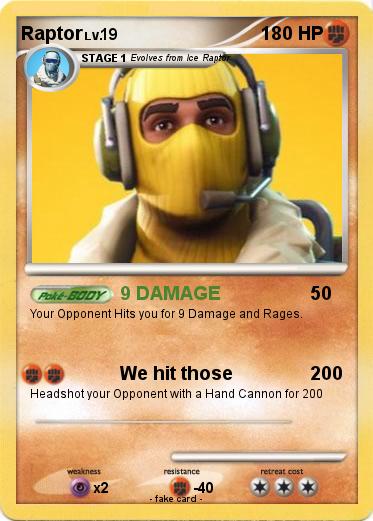 Pokémon Raptor 380 380 - 9 DAMAGE - My Pokemon Card