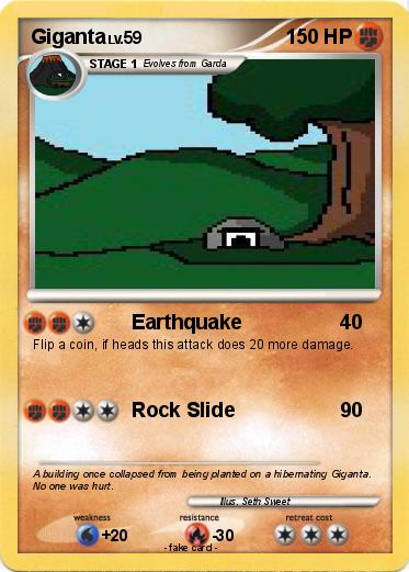 Pokémon Giganta - Earthquake - My Pokemon Card