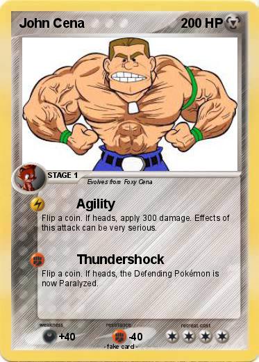 Pokémon John Cena 3412 3412 - Agility - My Pokemon Card