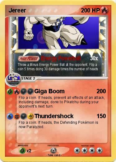 Pokémon Jereer - Giga Boom - My Pokemon Card