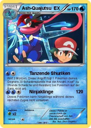 Pokémon Ash Quajutsu EX - Tanzende Shuriken - My Pokemon Card