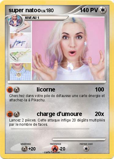 Pokémon super natoo - licorne - Ma carte Pokémon