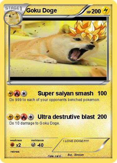 Pokémon Goku Doge - Super saiyan smash - My Pokemon Card