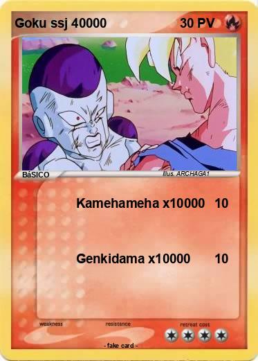 Pokémon Goku ssj 40000 40000 - Kamehameha x10000 - Mi carta pokémon