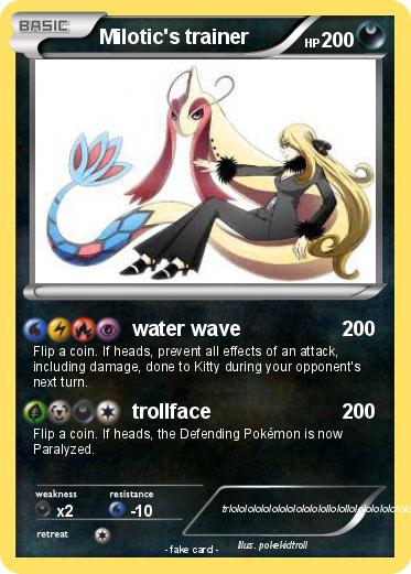 Pokémon Milotic s trainer - water wave - My Pokemon Card