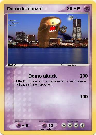 Pokémon Domo kun giant 1 1 - Domo attack - My Pokemon Card