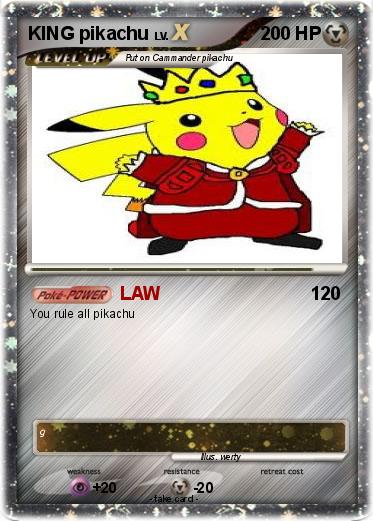 Pokémon KING pikachu 7 7 - LAW - My Pokemon Card