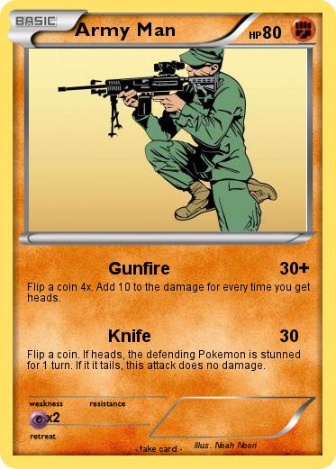 Pokémon Army Man 45 45 - Gunfire - My Pokemon Card