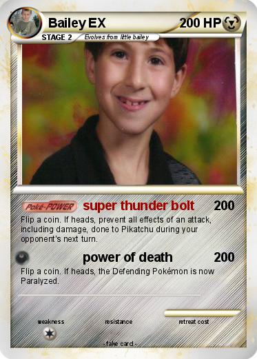 Pokémon Bailey EX - super thunder bolt - My Pokemon Card