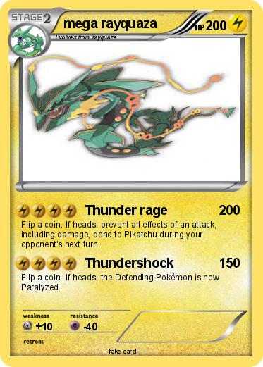 Pokémon mega rayquaza 268 268 - Thunder rage - My Pokemon Card