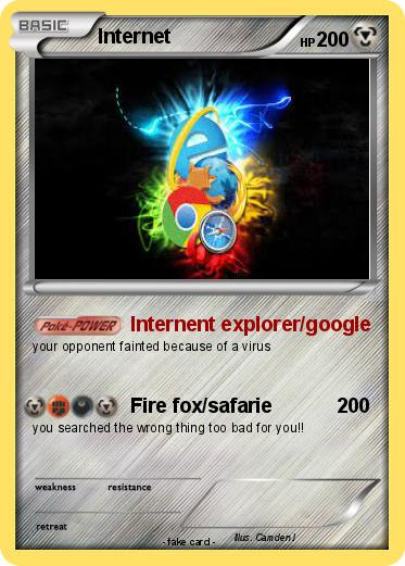 Pokémon Internet 302 302 - Internent explorer/google - My Pokemon Card