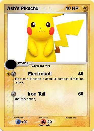 Pokémon Ash s Pikachu 662 662 - Electrobolt - My Pokemon Card