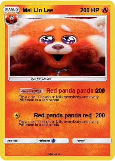 Pokémon Mei Lin Lee 2 2 - Red panda panda red - My Pokemon Card