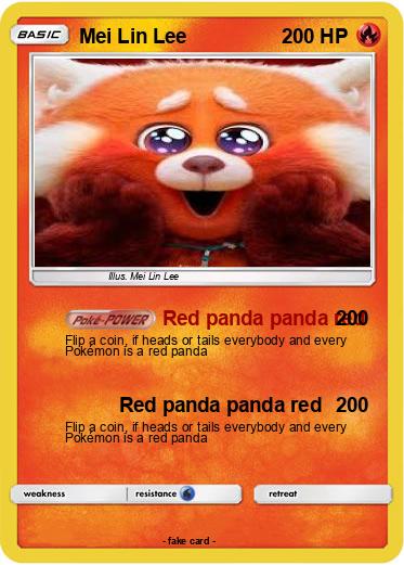 Pokémon Mei Lin Lee 1 1 - Red panda panda red - My Pokemon Card
