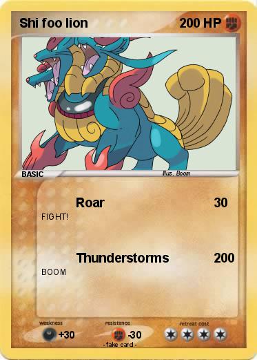 Pokémon Shi foo lion 1 1 - Roar - My Pokemon Card