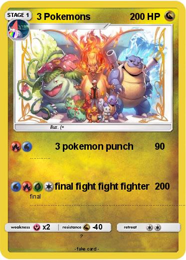 Pokémon 3 Pokemons 1 1 - 3 pokemon punch - My Pokemon Card