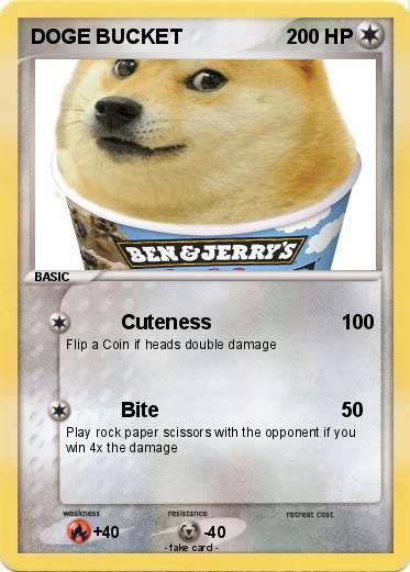 Pokémon DOGE BUCKET - Cuteness - My Pokemon Card
