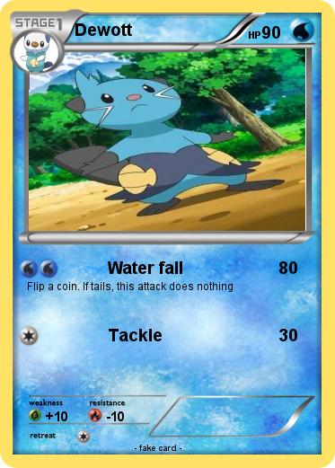 Pokémon Dewott 466 466 - Water fall - My Pokemon Card
