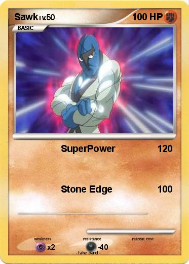 Pokémon Sawk 66 66 - SuperPower - My Pokemon Card