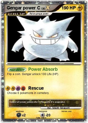 Pokémon Gengar power C - Power Absorb - My Pokemon Card