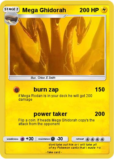 Pokémon Mega Ghidorah - burn zap - My Pokemon Card