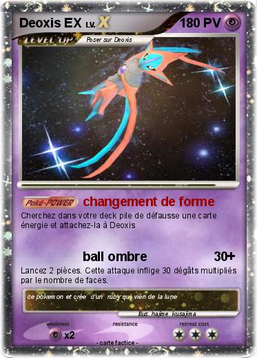 Pokémon Deoxis EX 14 14 - changement de forme - Ma carte Pokémon