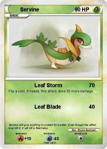 Pokémon Servine 305 305 - Leaf Storm - My Pokemon Card