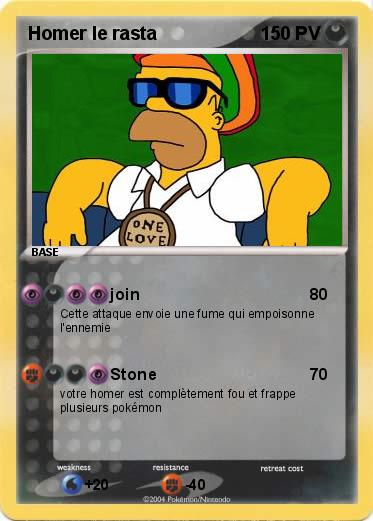 Pokémon Homer le rasta - join - Ma carte Pokémon